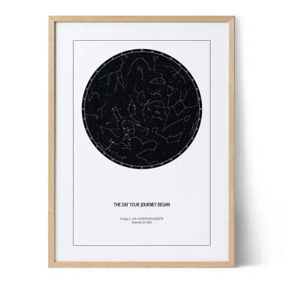 Birthday Star Map - Star Map Birthday Gift - Positive Prints