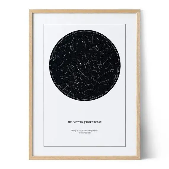 Birthday Star Map - Star Map Birthday Gift - Positive Prints