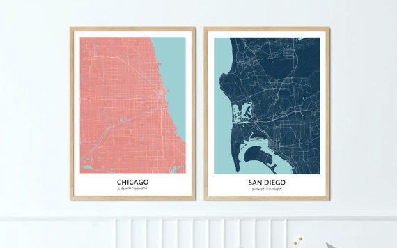 Custom City Map Prints: Create Unique Wall Art - Positive Prints