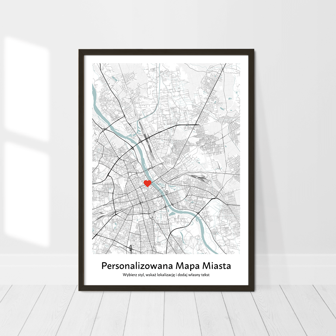 Mapa Plakat | Personalizowany Plakat Mapa Miasta - Positive Prints