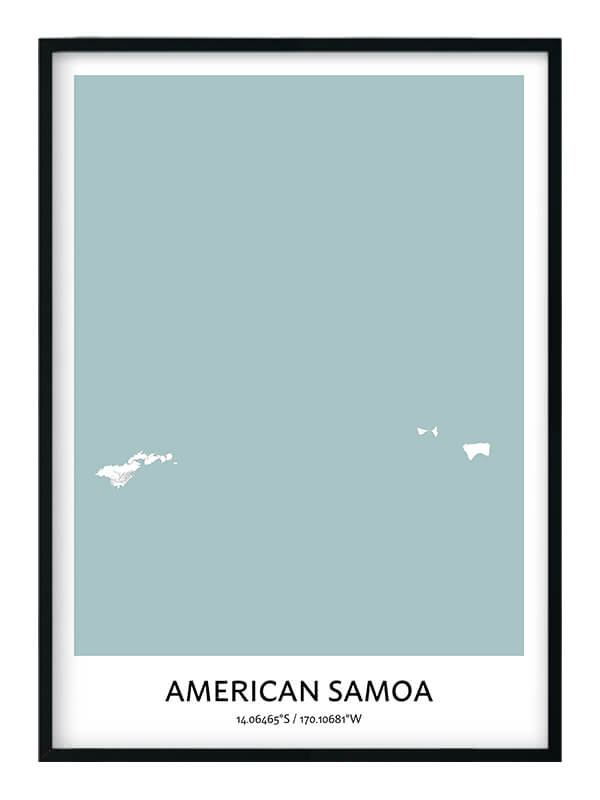 American Samoa Map Poster - Your City Map Art - Positive Prints