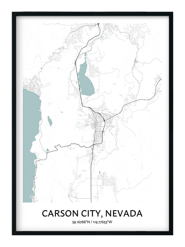 Carson City Map Poster - Your City Map Art - Positive Prints