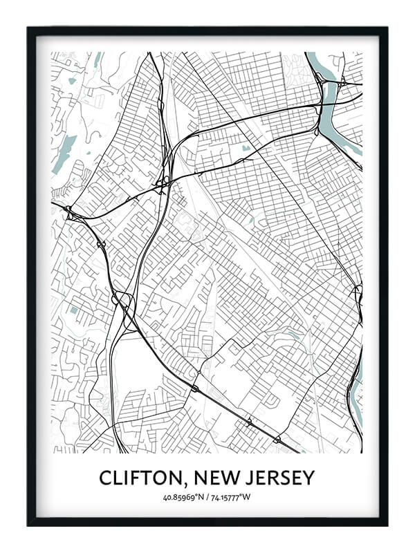 Clifton Map Poster - Your City Map Art - Positive Prints
