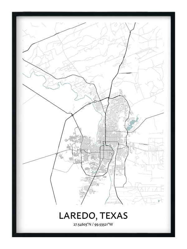 Laredo Map Poster - Your City Map Art - Positive Prints