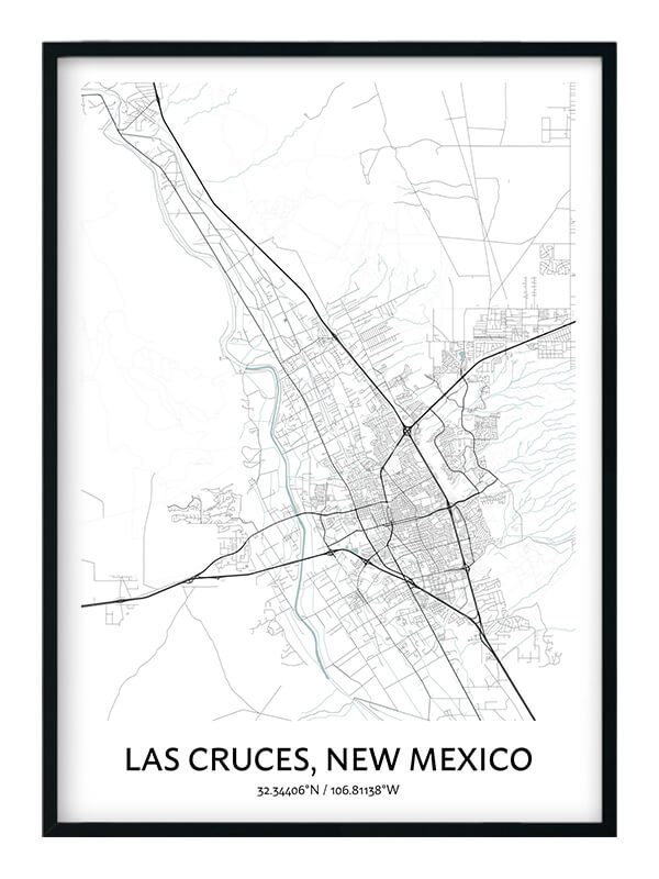 Las Cruces Map Poster - Your City Map Art - Positive Prints