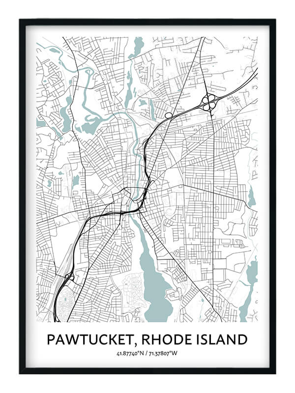 Pawtucket Map Poster - Your City Map Art - Positive Prints