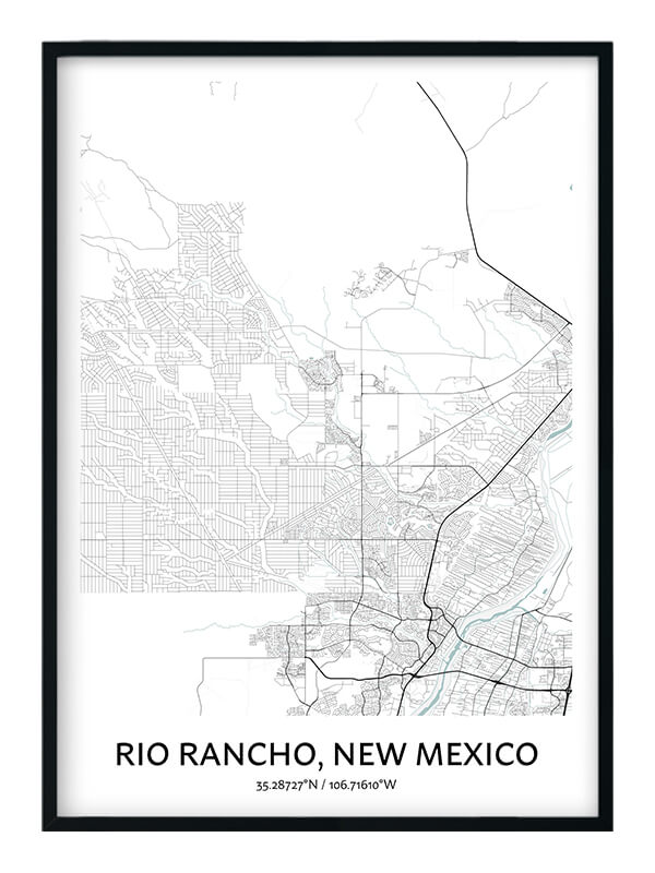 Rio Rancho Map Poster - Your City Map Art - Positive Prints