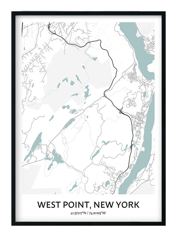 West Point Map Poster - Your City Map Art - Positive Prints