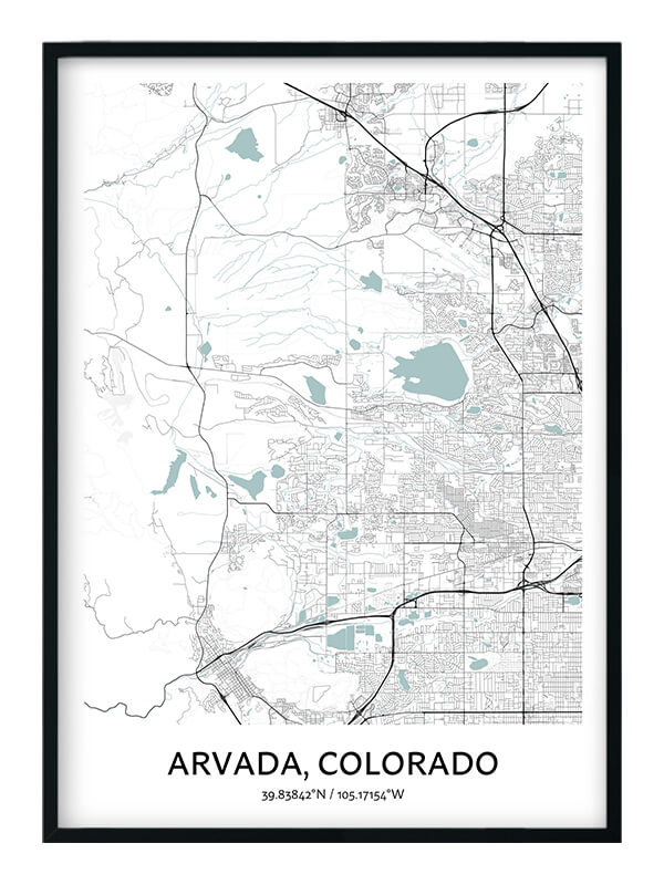 Arvada Map Poster - Your City Map Art - Positive Prints