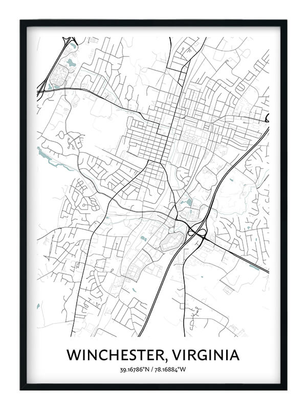 Winchester Map Poster - Your City Map Art - Positive Prints
