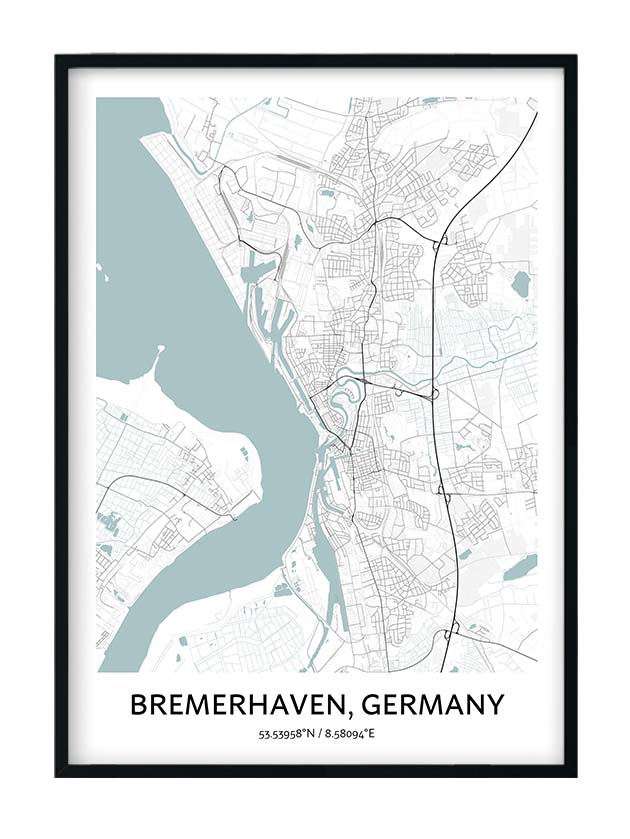 Bremerhaven Map Poster - Your City Map Art - Positive Prints
