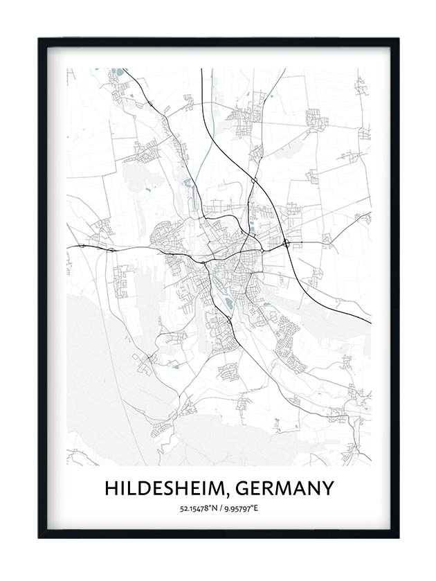 Hildesheim Map Poster - Your City Map Art - Positive Prints