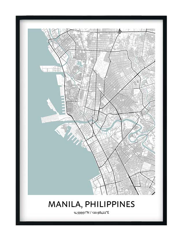 Manila Map Poster - Your City Map Art - Positive Prints