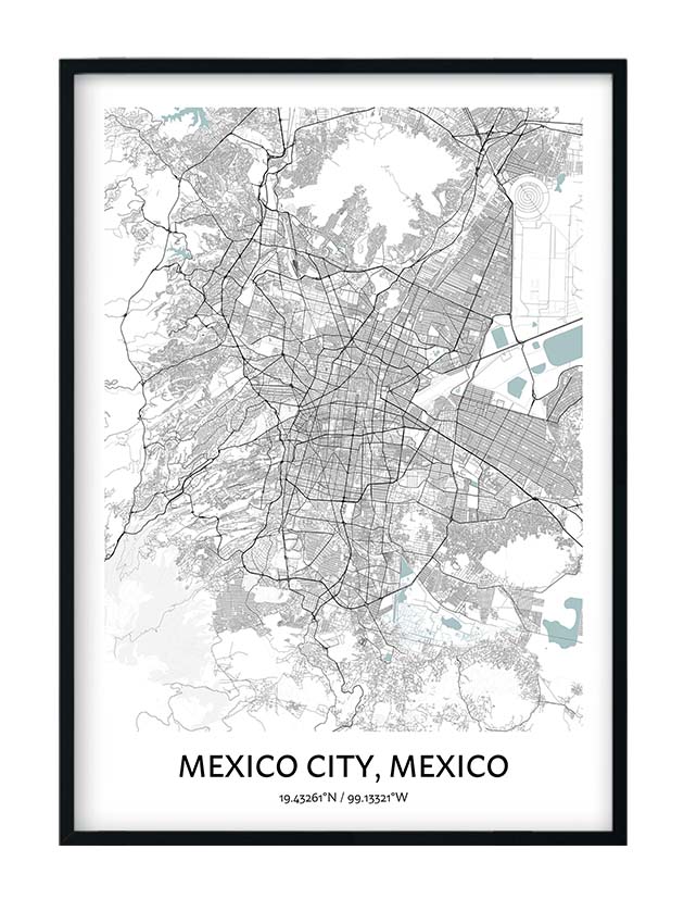 Mexico Map Poster - Your City Map Art - Positive Prints