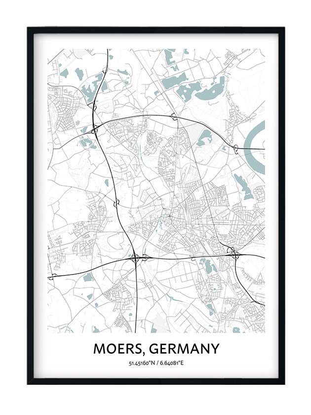 Moers Map Poster - Your City Map Art - Positive Prints