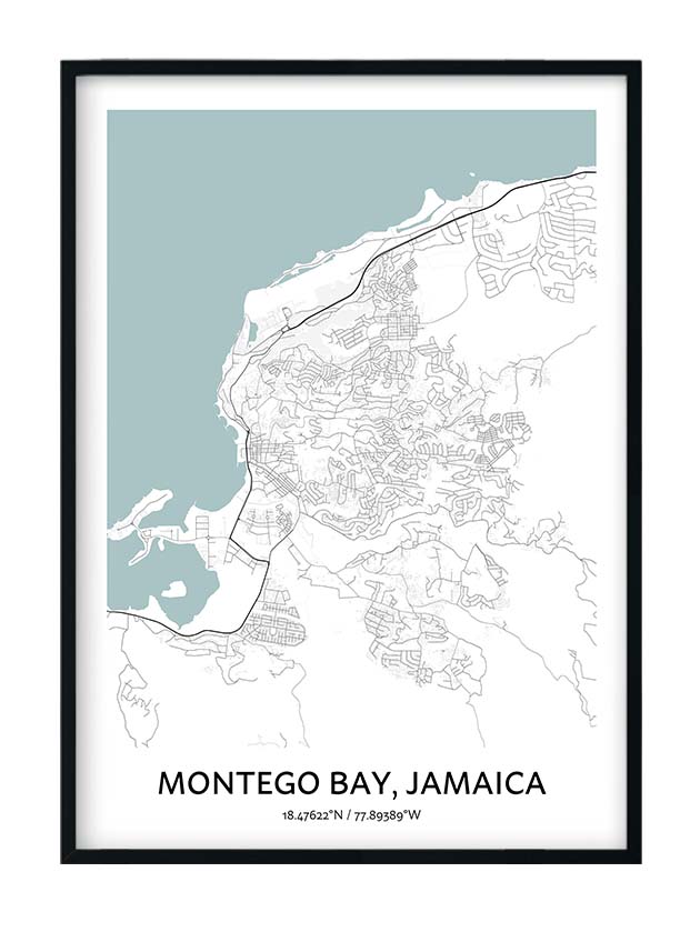 Montego Bay Map Poster - Your City Map Art - Positive Prints
