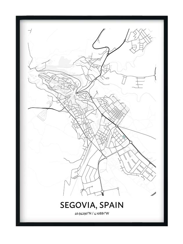 Segovia Map Poster - Your City Map Art - Positive Prints