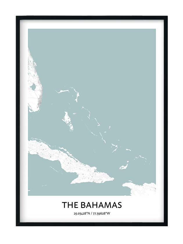 Bahamas Map Poster - Your City Map Art - Positive Prints