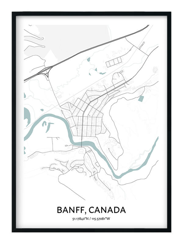 Banff Map Poster - Your City Map Art - Positive Prints