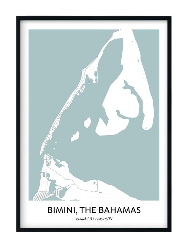 Bimini Map Poster - Your City Map Art - Positive Prints