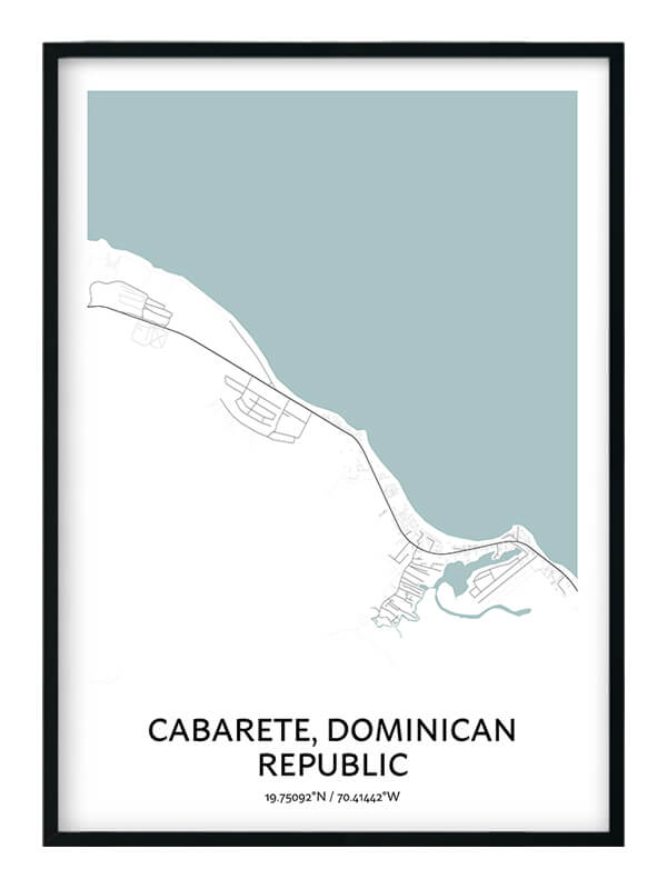 Cabarete Map Poster - Your City Map Art - Positive Prints