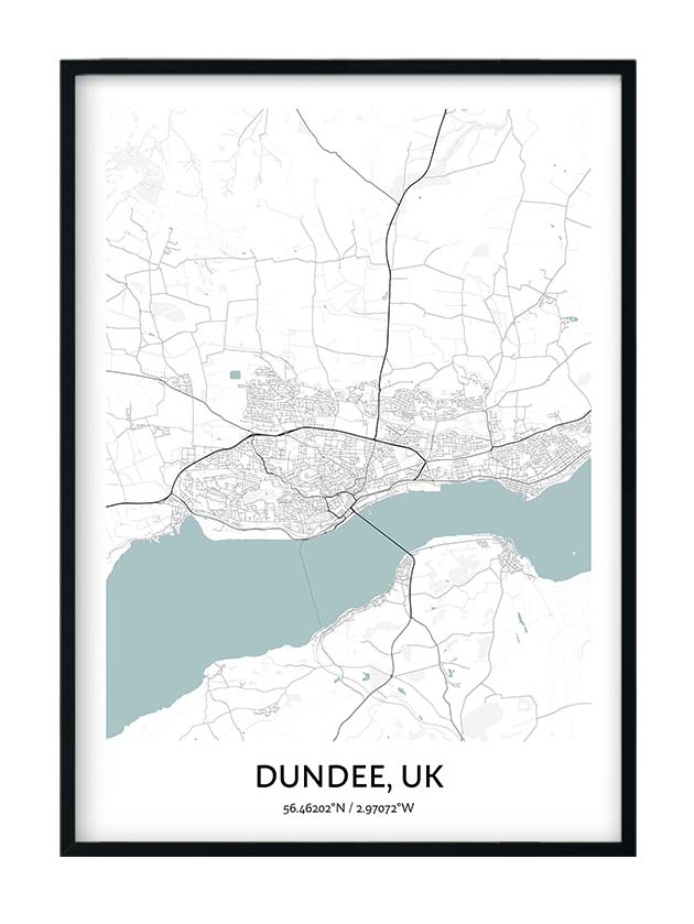 Dundee Map Poster - Your City Map Art - Positive Prints