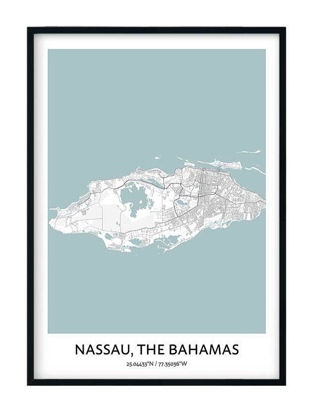 Nassau Map Poster - Your City Map Art - Positive Prints