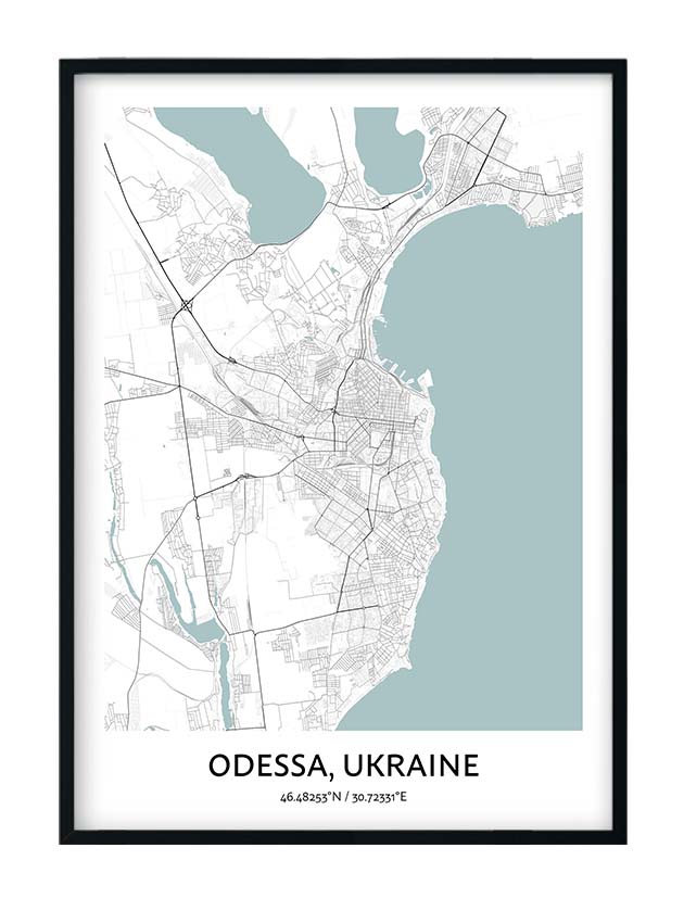 Odessa Map Poster - Your City Map Art - Positive Prints