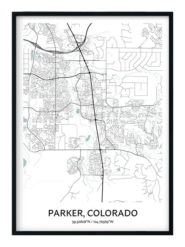 Parker Map Poster - Your City Map Art - Positive Prints