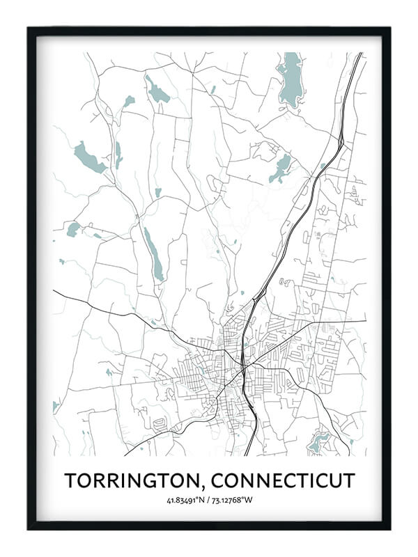 Torrington Map Poster - Your City Map Art - Positive Prints