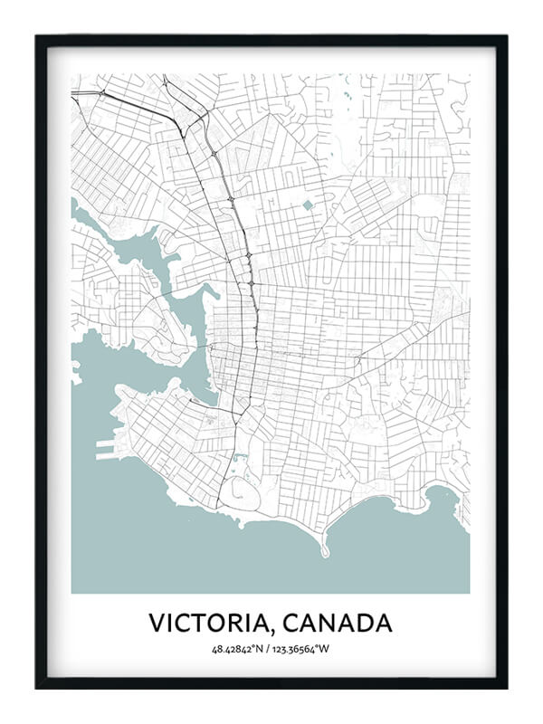 Victoria Map Poster - Your City Map Art - Positive Prints