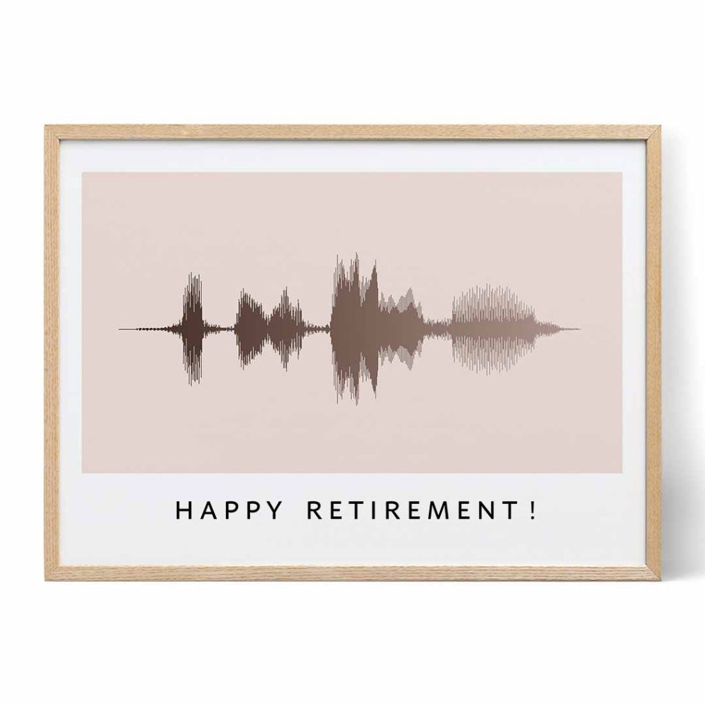 Happy Retirement Soundwave Art - Positive Prints
