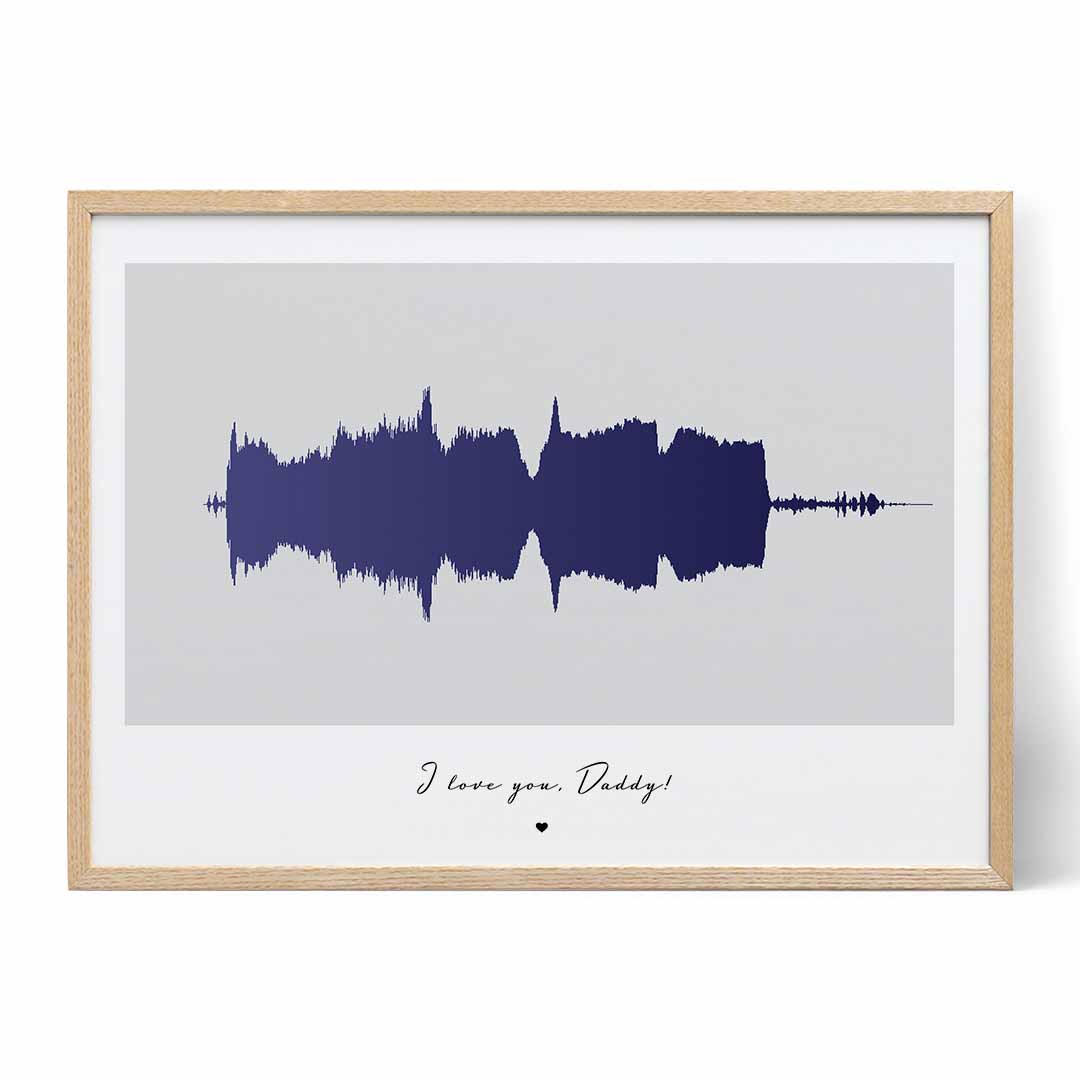 I Love You Daddy Soundwave Art - Positive Prints