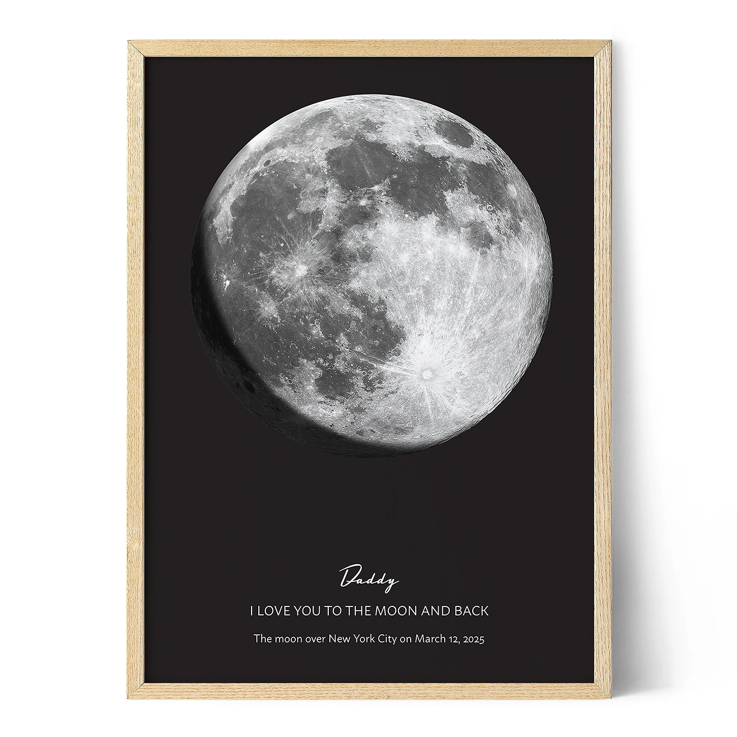 Daddy, I Love You to the Moon and Back - Positive Prints