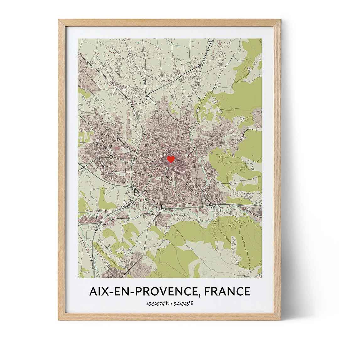 Aix-en-Provence Map Poster - Positive Prints