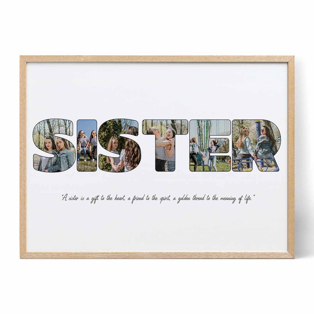 Sister Letter Photo Collage - Personalized Gift - Positive Prints