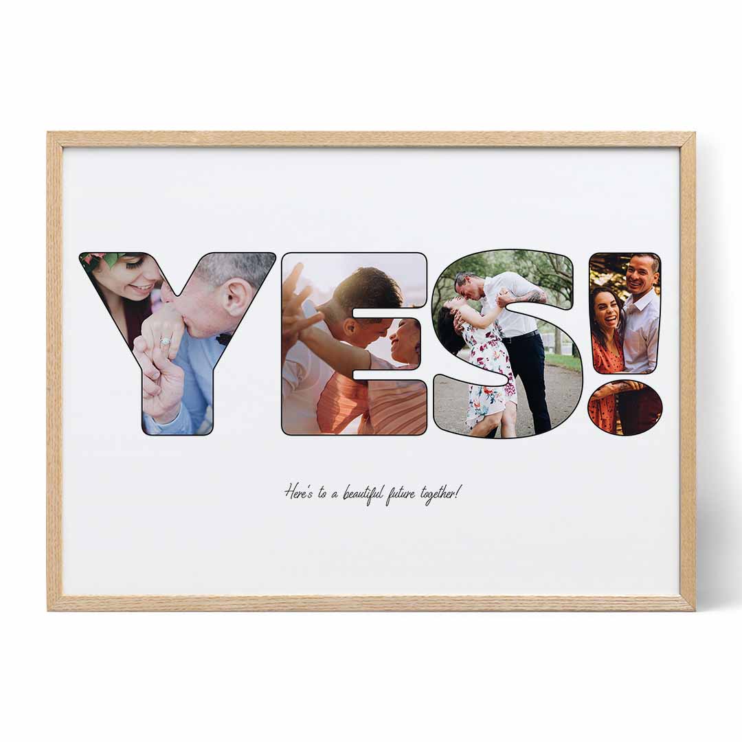 Engagement Letter Photo Collage - Positive Prints