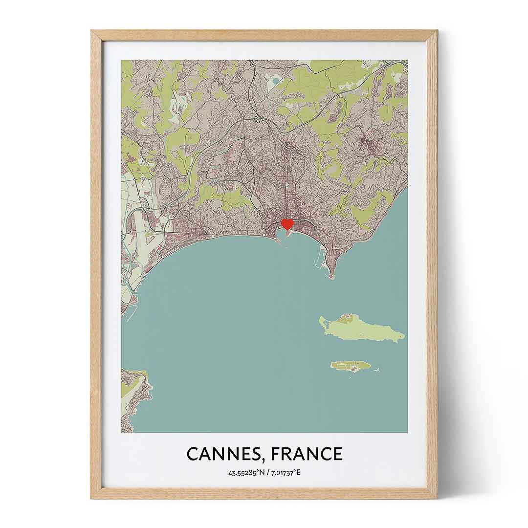 Cannes Map Showing