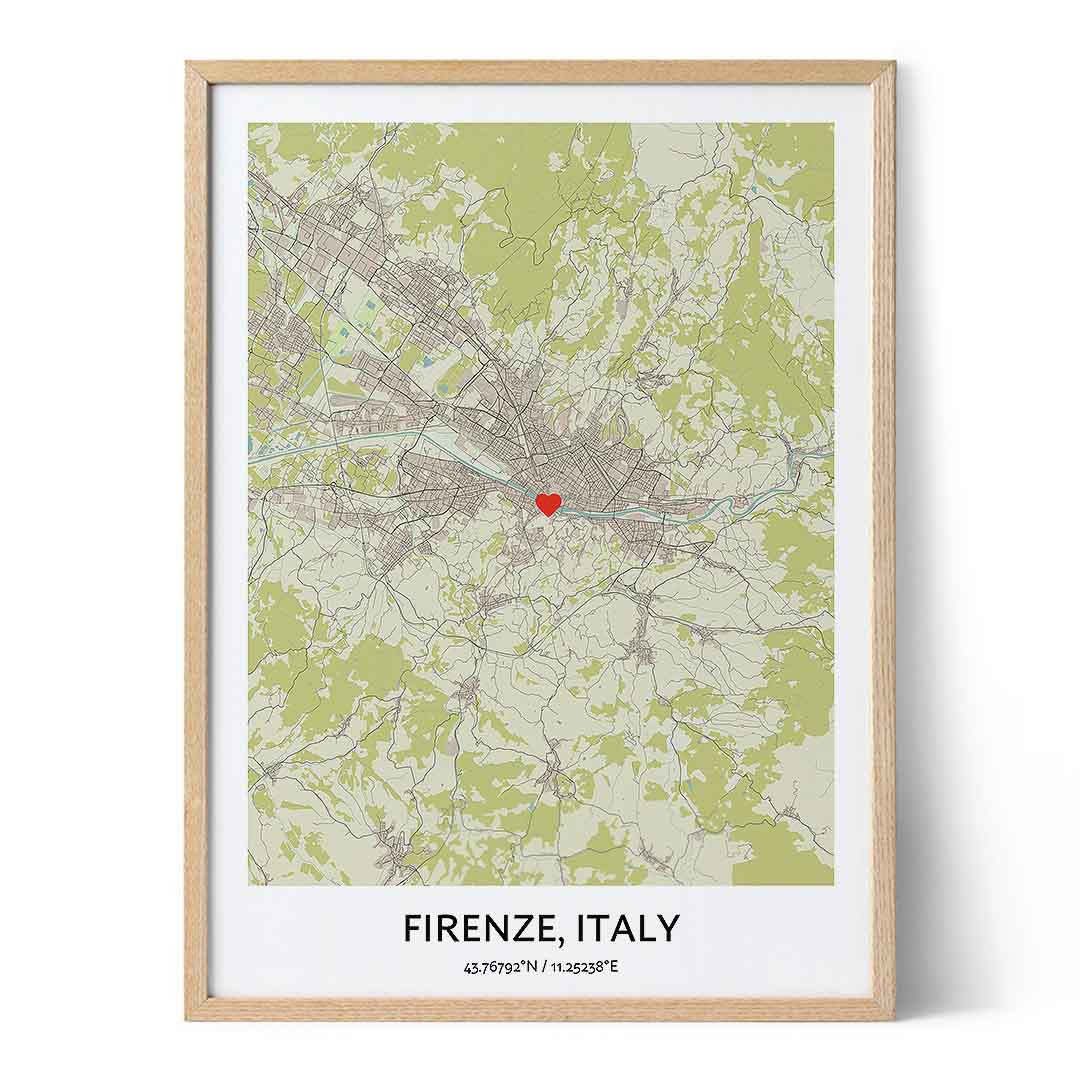 Firenze Map Poster - Your City Map Art - Positive Prints