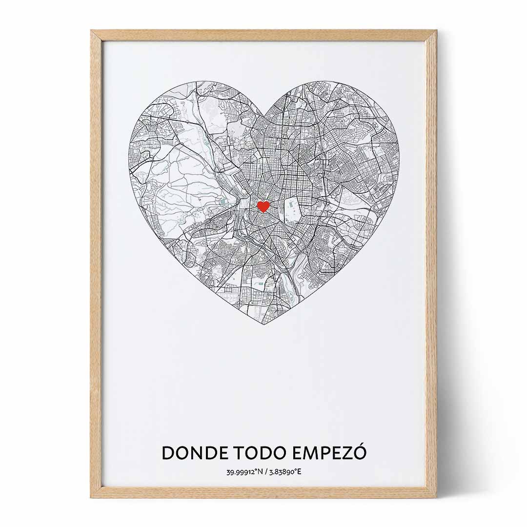 Mapa Del Corazón Mapas Mapa Turístico Del Corazón De España