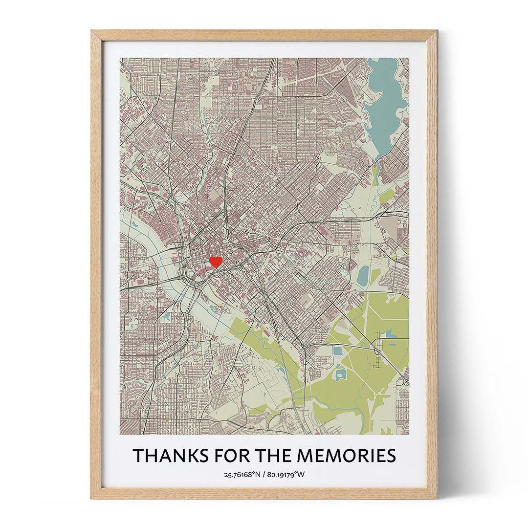 Moving Away Map - Personalized Gift - Positive Prints