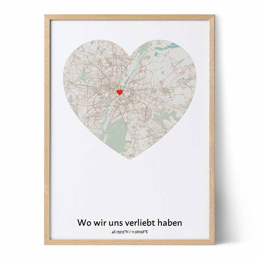 Unser erster Kuss-Karte - Positive Prints