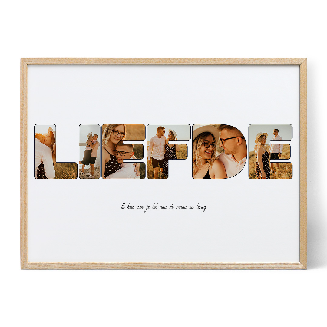 Fotocollage met liefdesbrief - Gepersonaliseerd cadeau - Positive Prints