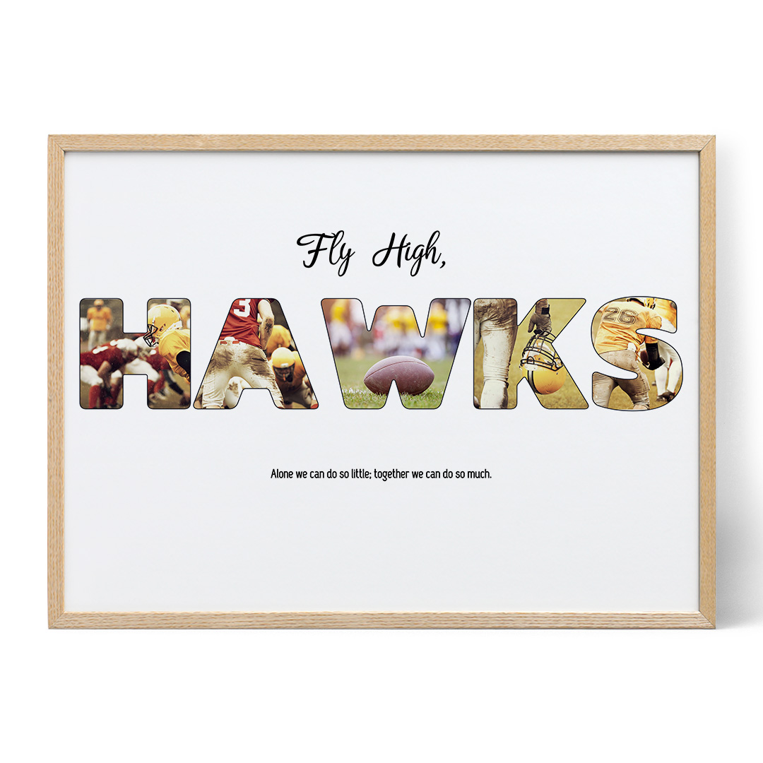 Sports Team Letter Photo Collage - Positive Prints
