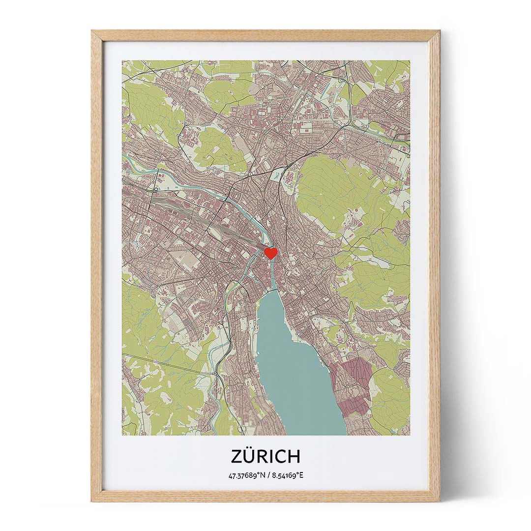 Stadtplan Poster - Individuelle Stadtkarten Poster - Positive Prints