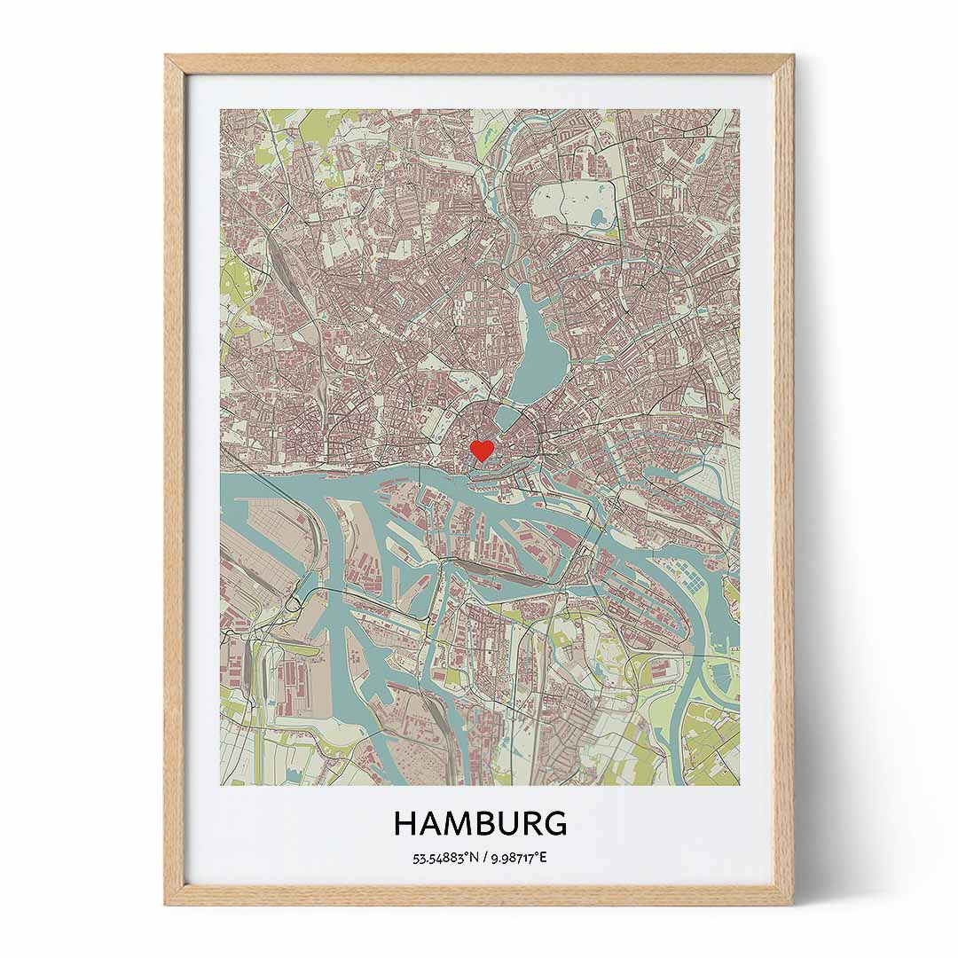 Stadtplan Poster - Individuelle Stadtkarten Poster - Positive Prints