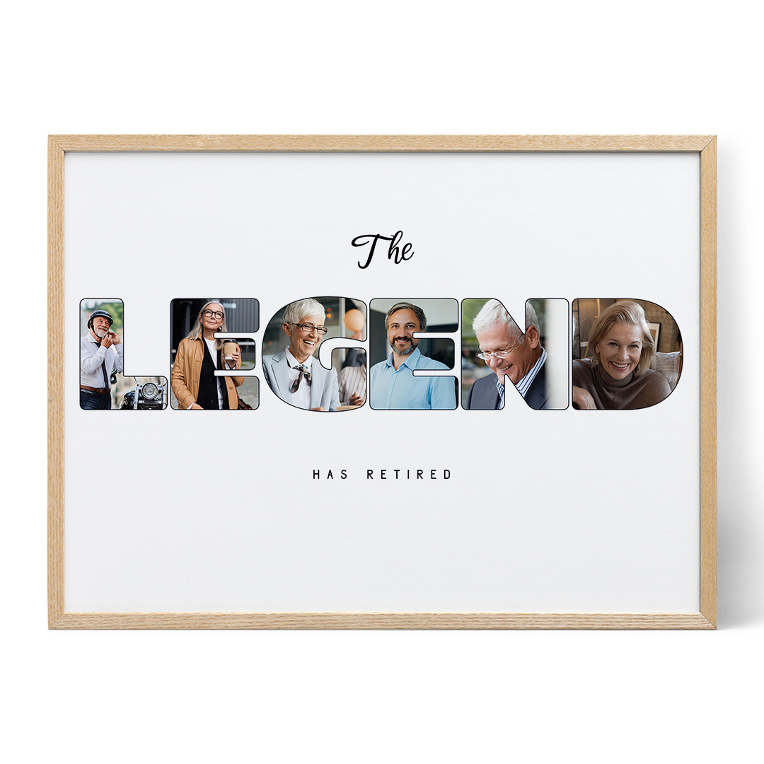 The Legend Has Retired Letter Photo Collage - Positive Prints