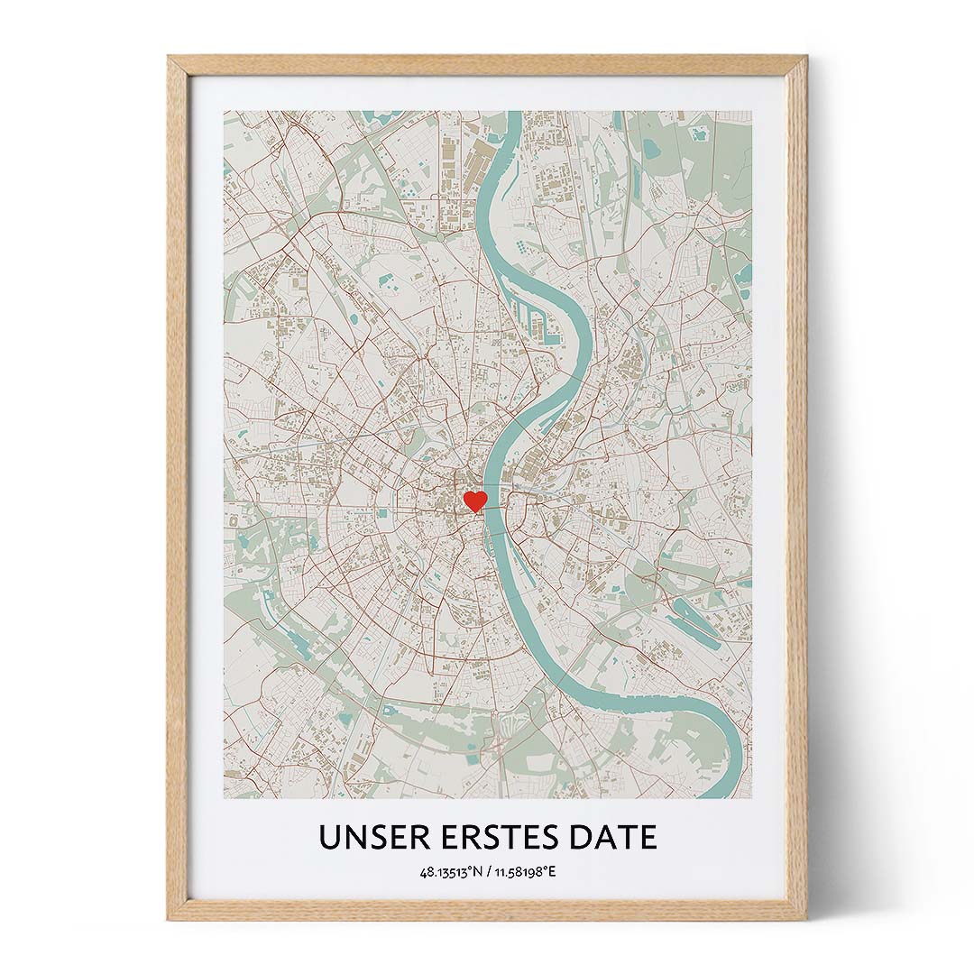 Our First Date Map - First Date Location Gift - Positive Prints