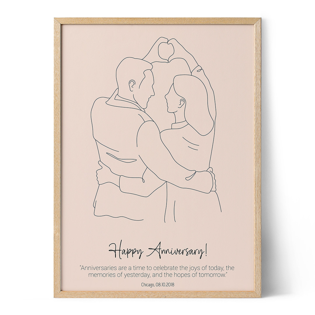 Anniversary Line Art - Positive Prints