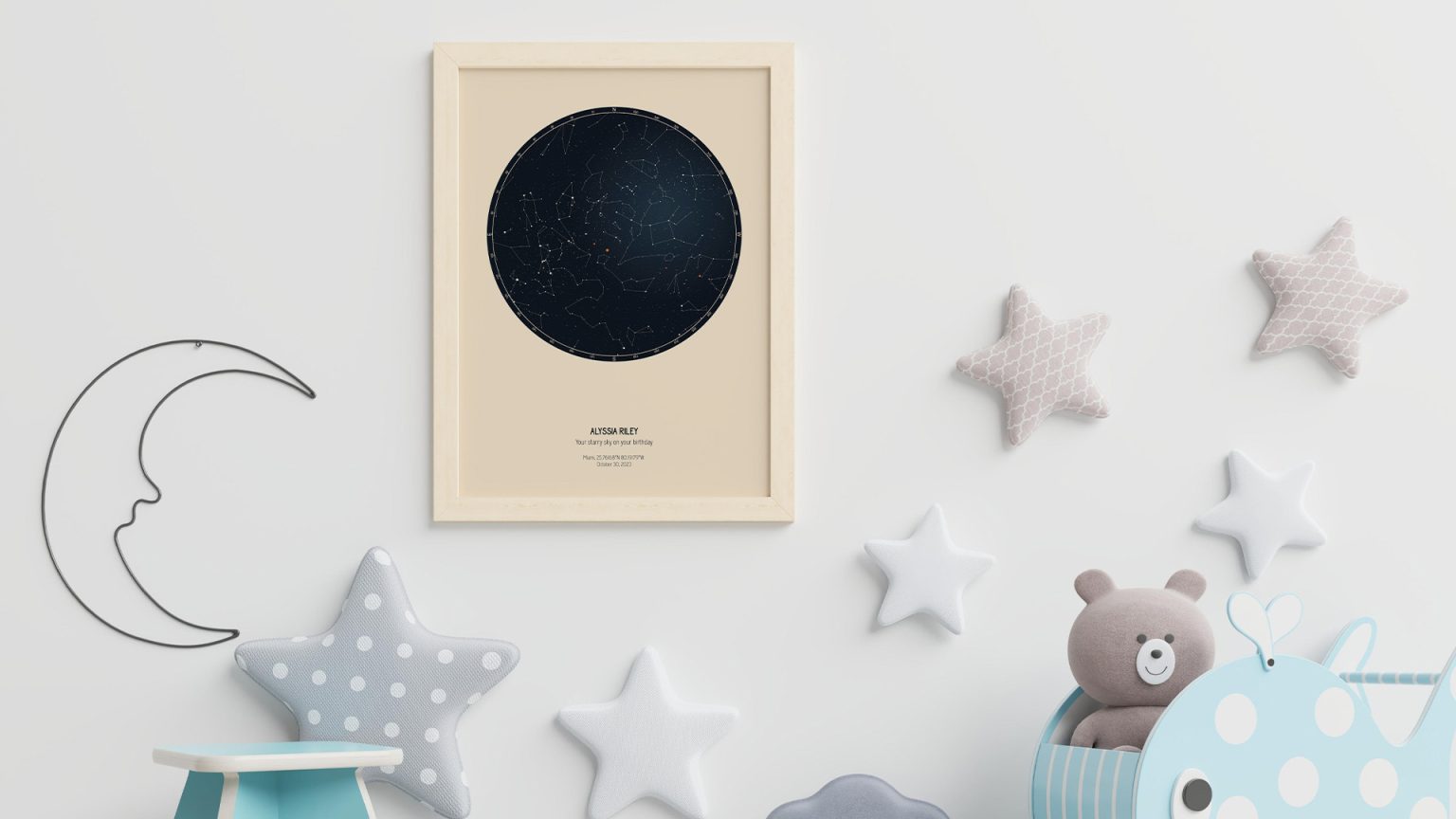 Moon and Star Birthday Theme - Positive Prints